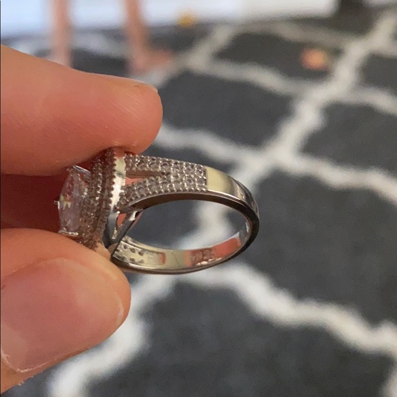 Jewelry | 925 Silver Ring Heart Shaped Sapphire Weddingring | Poshmark